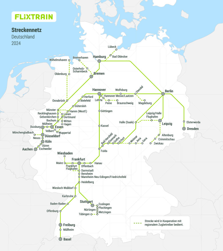 Alle Zugverbindungen & Zugfahrpläne | FlixTrain