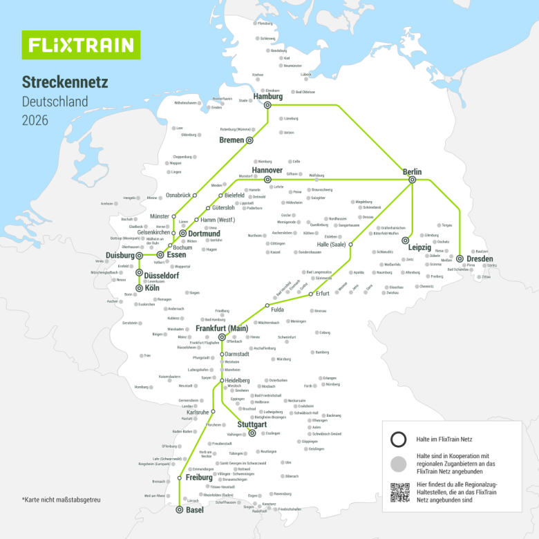 Alle Zugverbindungen & Zugfahrpläne | FlixTrain