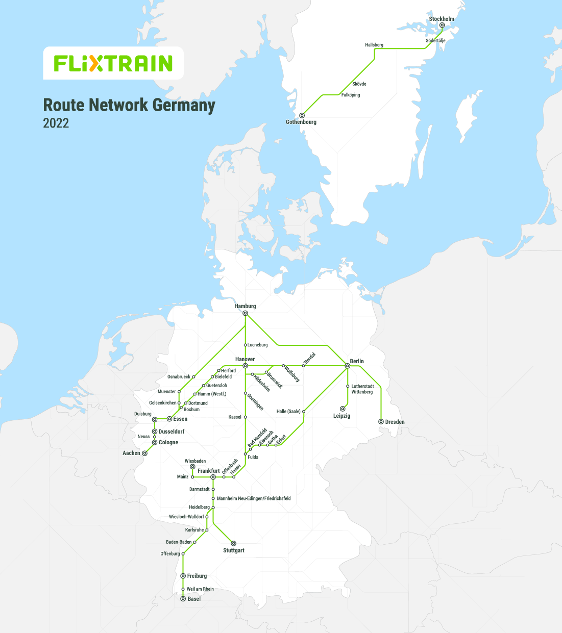All train routes → FlixTrain