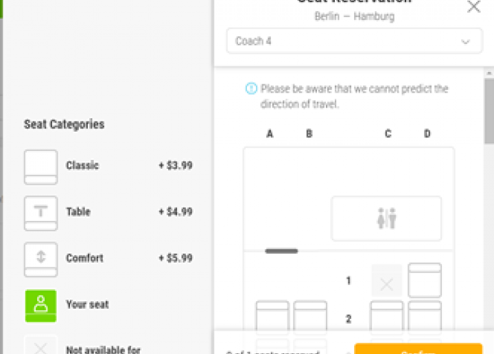 All information on seat reservation | FlixTrain